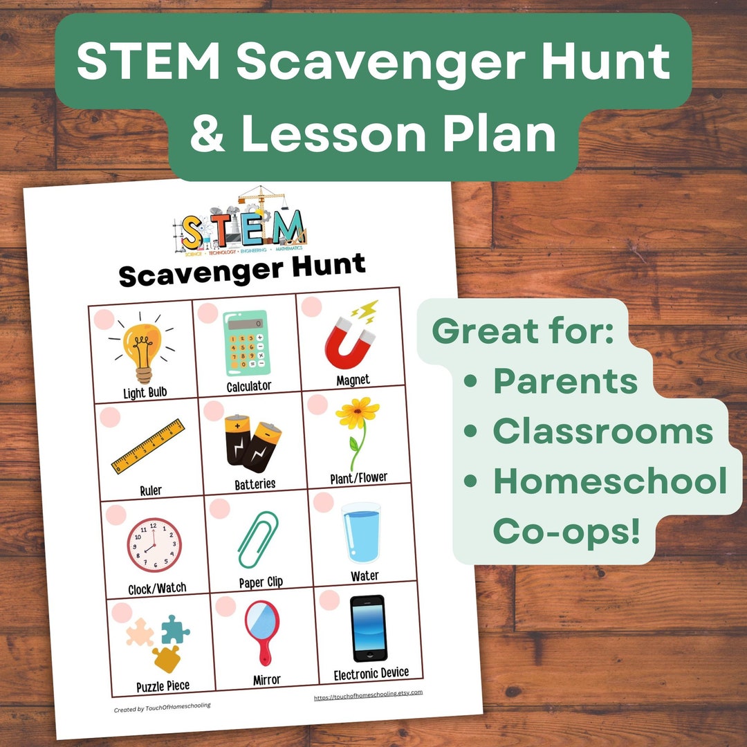 STEM Scavenger Hunt for Kids: Family Indoor Activity (printable PDF) - Etsy