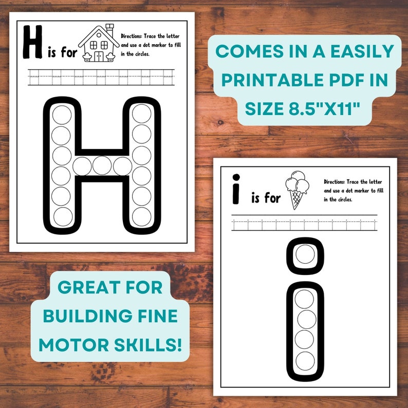 Alphabet Dot Marker Worksheets, Homeschool Printable, Printable ...