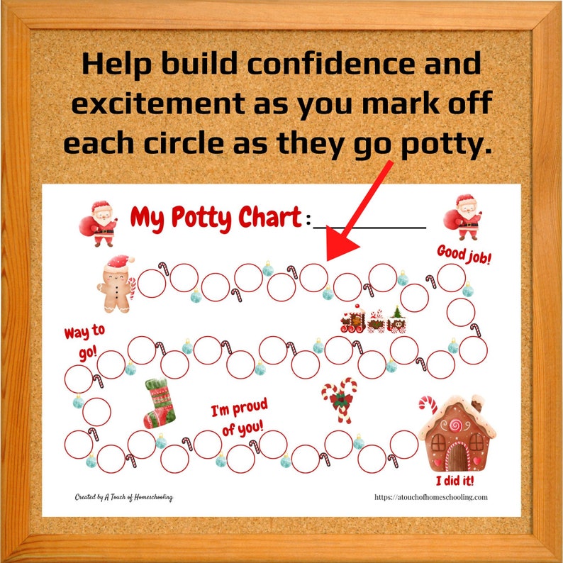 Christmas Potty Training Sticker Chart: Toddler Reward (digital ...