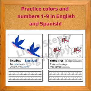 Printable Spanish Colors & Numbers Worksheets | Learning Pages for Kids ...