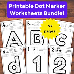 Animal Dot Marker Worksheets, Homeschool Printable, Printable Preschool ...