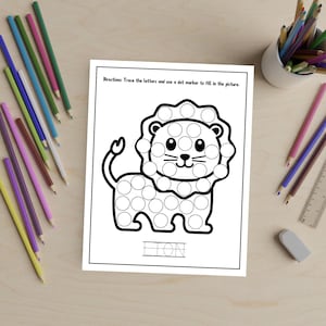 Animal Dot Marker Worksheets, Homeschool Printable, Printable Preschool ...