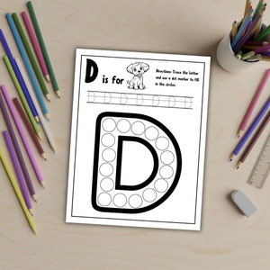 Alphabet Dot Marker Worksheets, Homeschool Printable, Printable ...