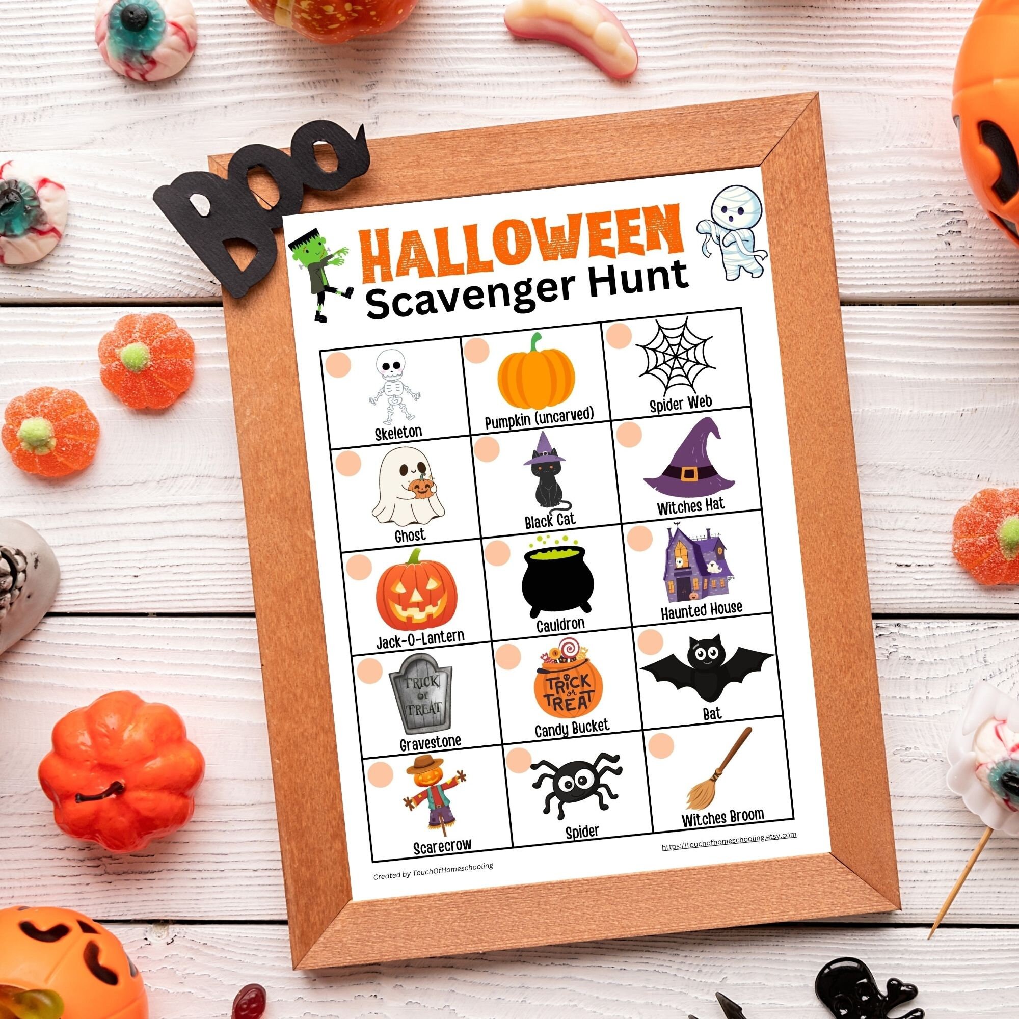 Halloween Scavenger Hunt for Kids, Halloween Activity, Halloween ...