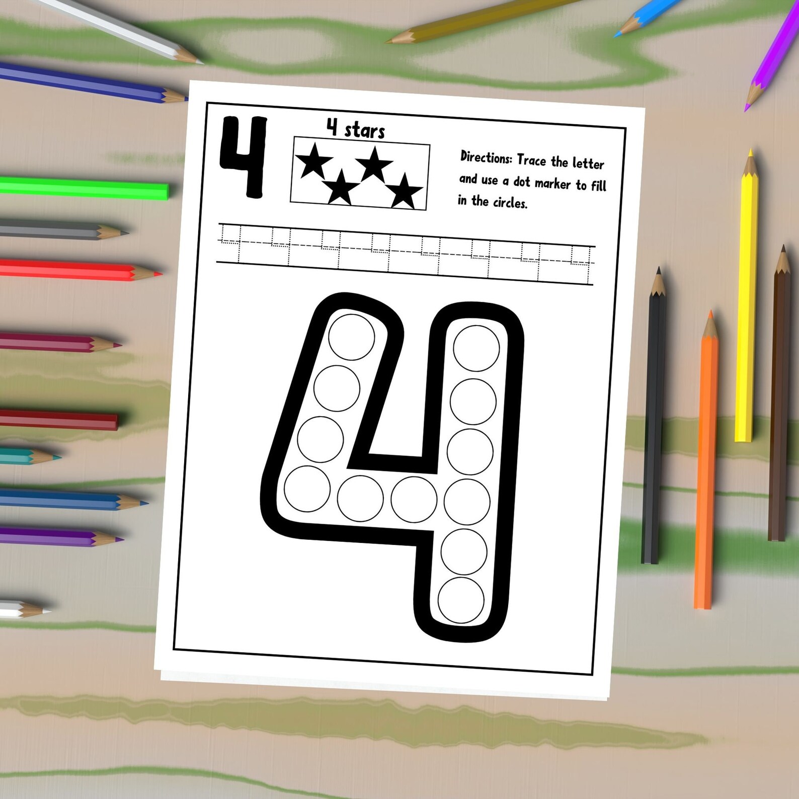 Alphabet & Number Dot Marker Worksheets, Homeschool Printable ...