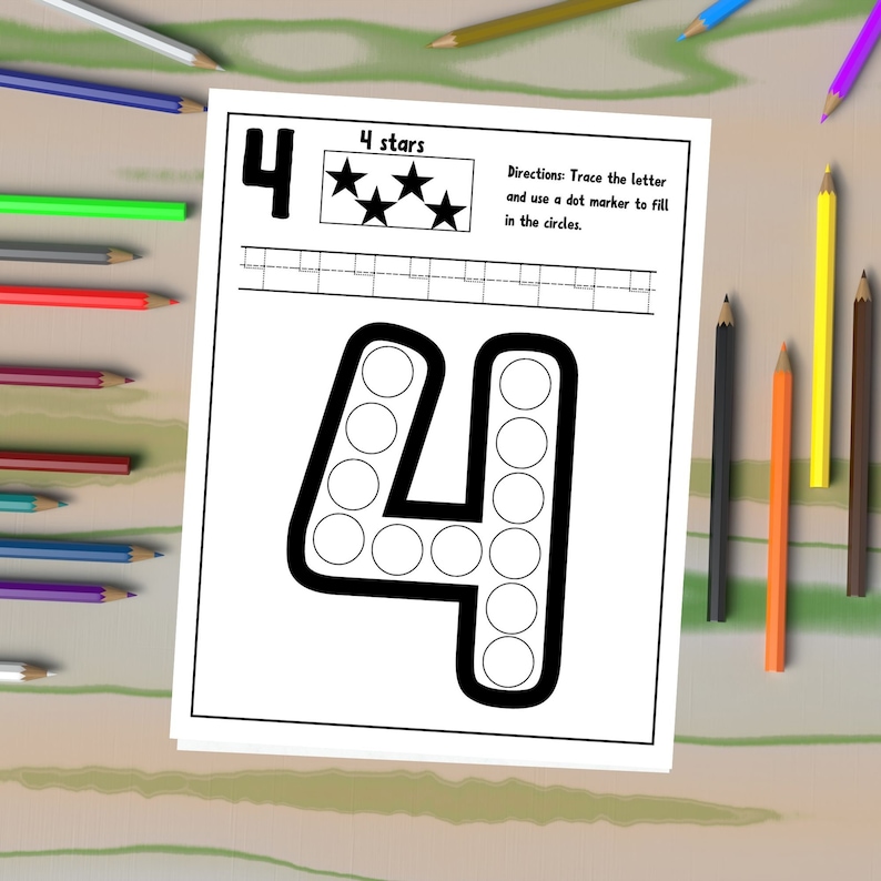 Alphabet & Number Dot Marker Worksheets, Homeschool Printable ...