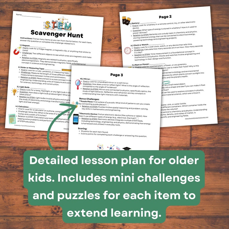 STEM Scavenger Hunt for Kids: Family Indoor Activity (printable PDF) - Etsy