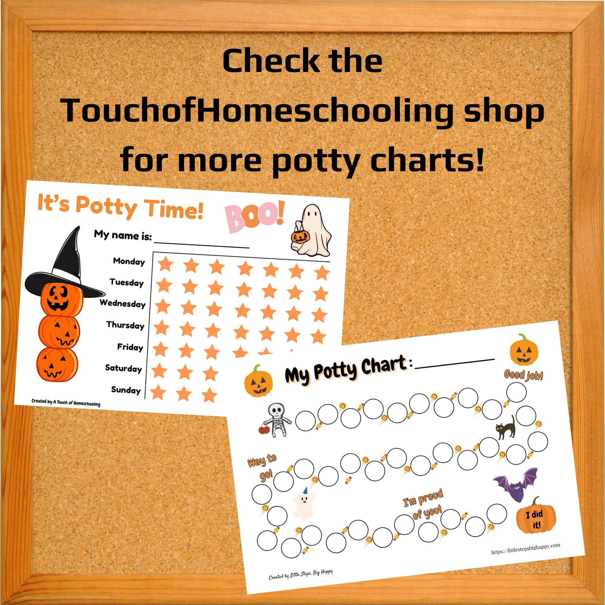 Halloween Potty Training Chart: Toddler Reward Sticker Chart (digital ...