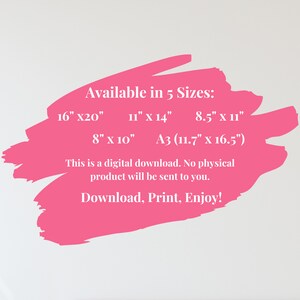Pink Educational Posters: Alphabet, Numbers, Homeschool Prints (digital ...