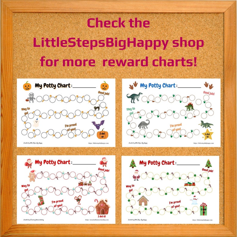 Christmas Potty Training Chart: Printable Reward Sticker Chart (PDF) - Etsy