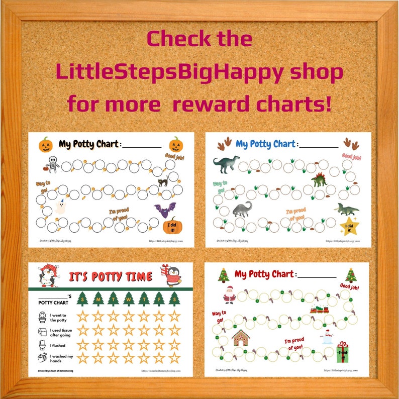Christmas Potty Training Chart, Printable Sticker Chart, Reward Chart ...