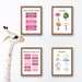 Pink Educational Posters: Alphabet, Numbers, Homeschool Prints (digital ...