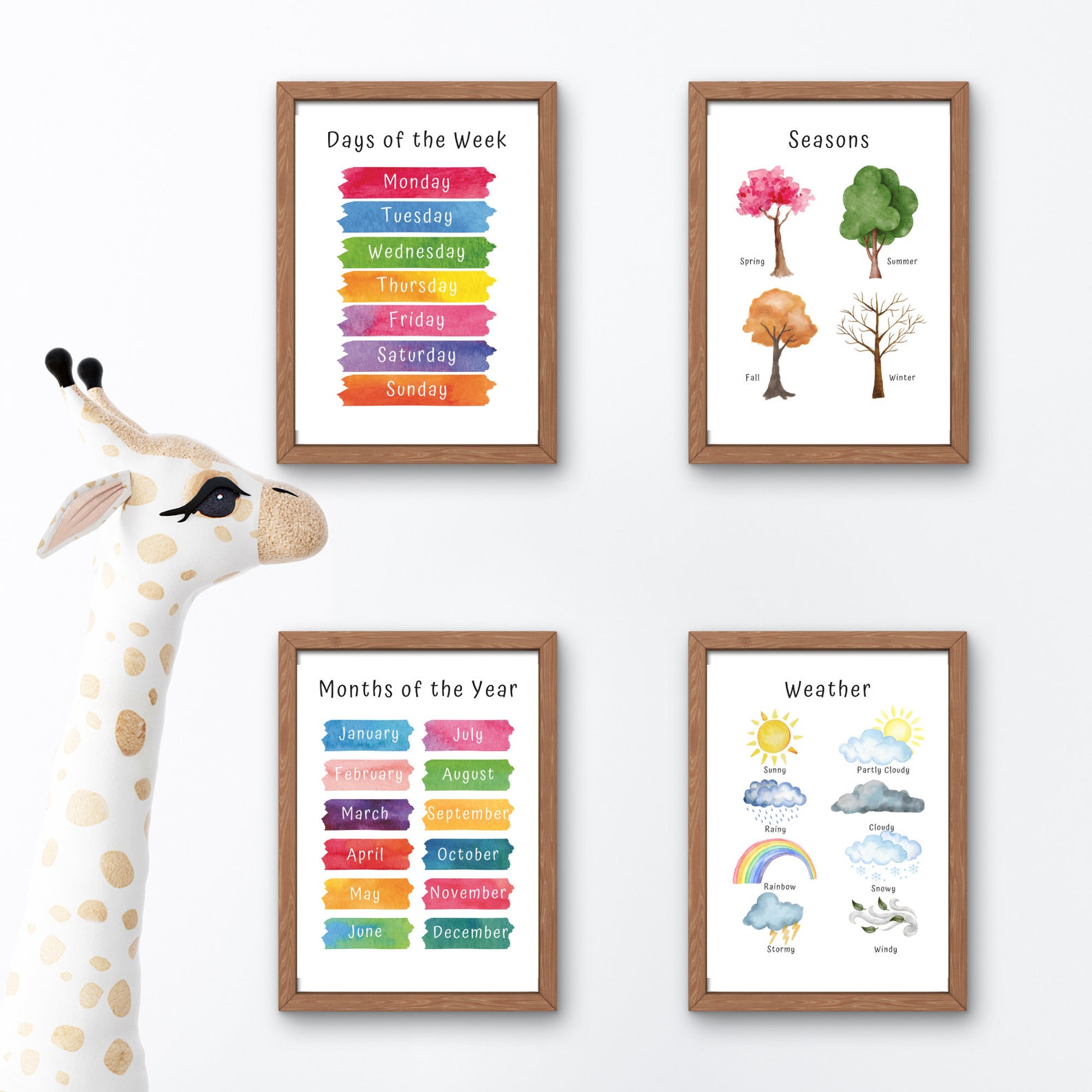 Educational Posters, Homeschool Prints, Playroom Wall Decor, Montessori ...