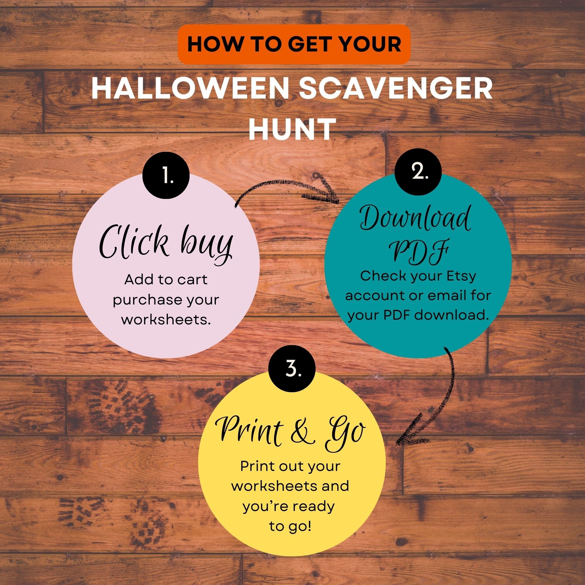 Halloween Scavenger Hunt for Kids, Halloween Activity, Halloween ...