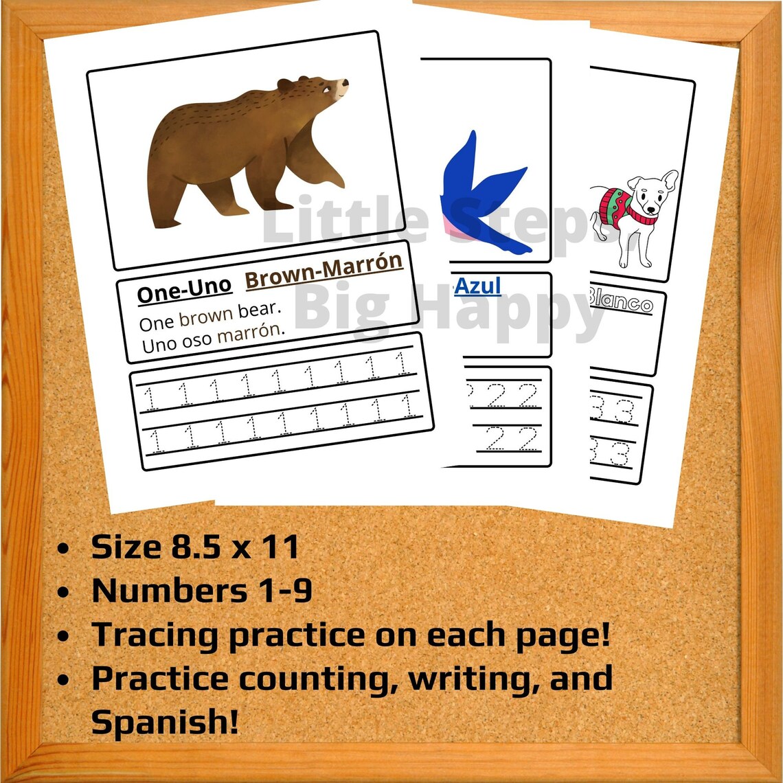 Printable Spanish Colors & Numbers Worksheets | Learning Pages for Kids ...