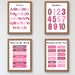 Pink Educational Posters: Alphabet, Numbers, Homeschool Prints (digital ...
