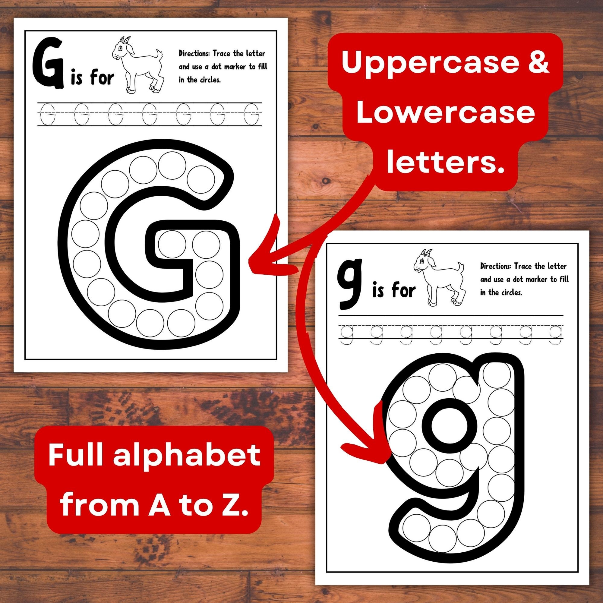 Alphabet & Number Dot Marker Worksheets, Homeschool Printable ...