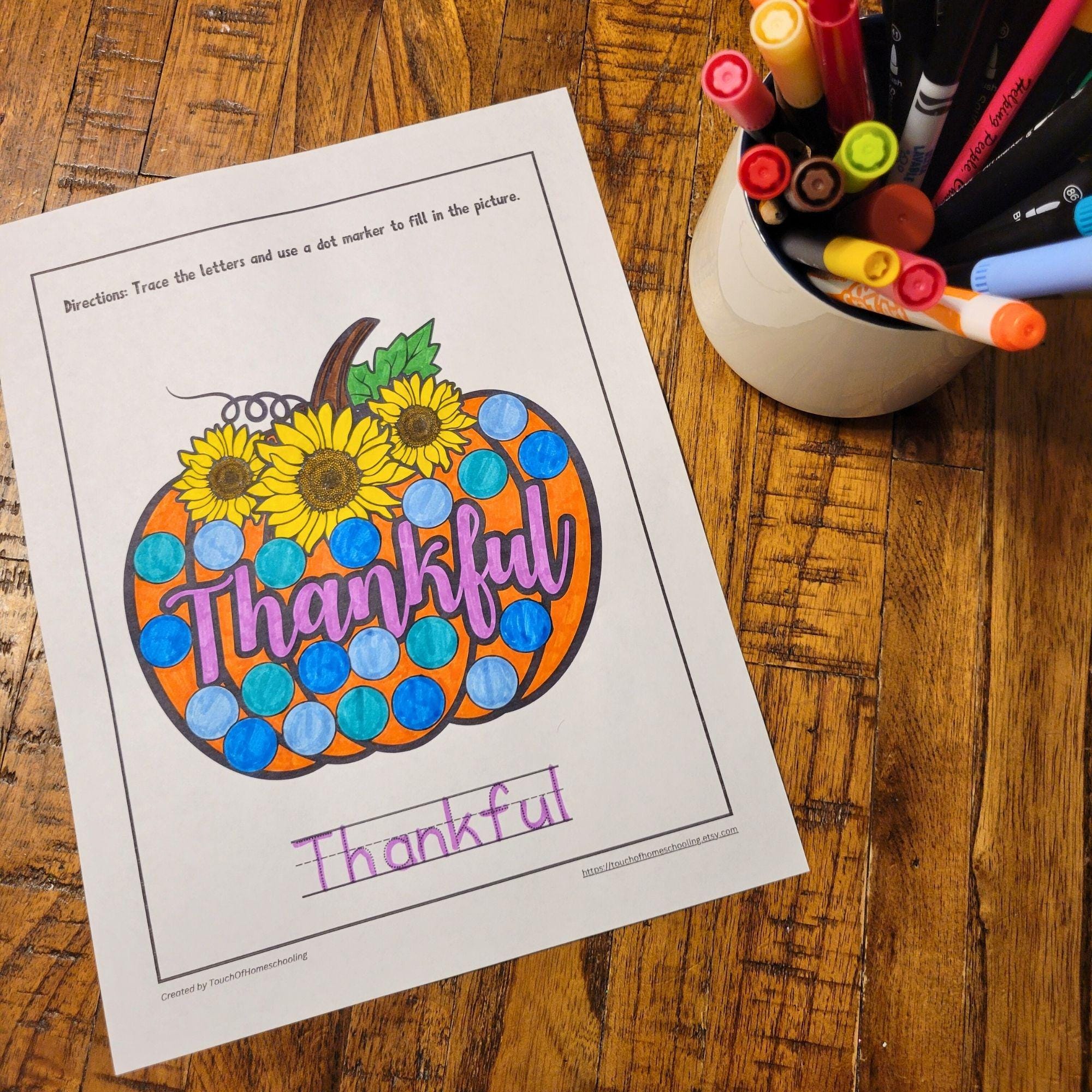 Thanksgiving Printable Dot Marker Worksheets for Kids, Thanksgiving ...