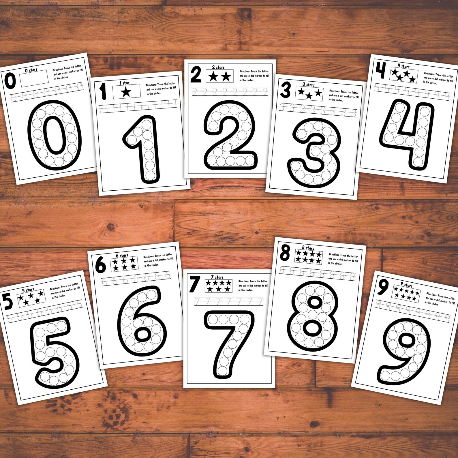 Alphabet & Number Dot Marker Worksheets, Homeschool Printable ...