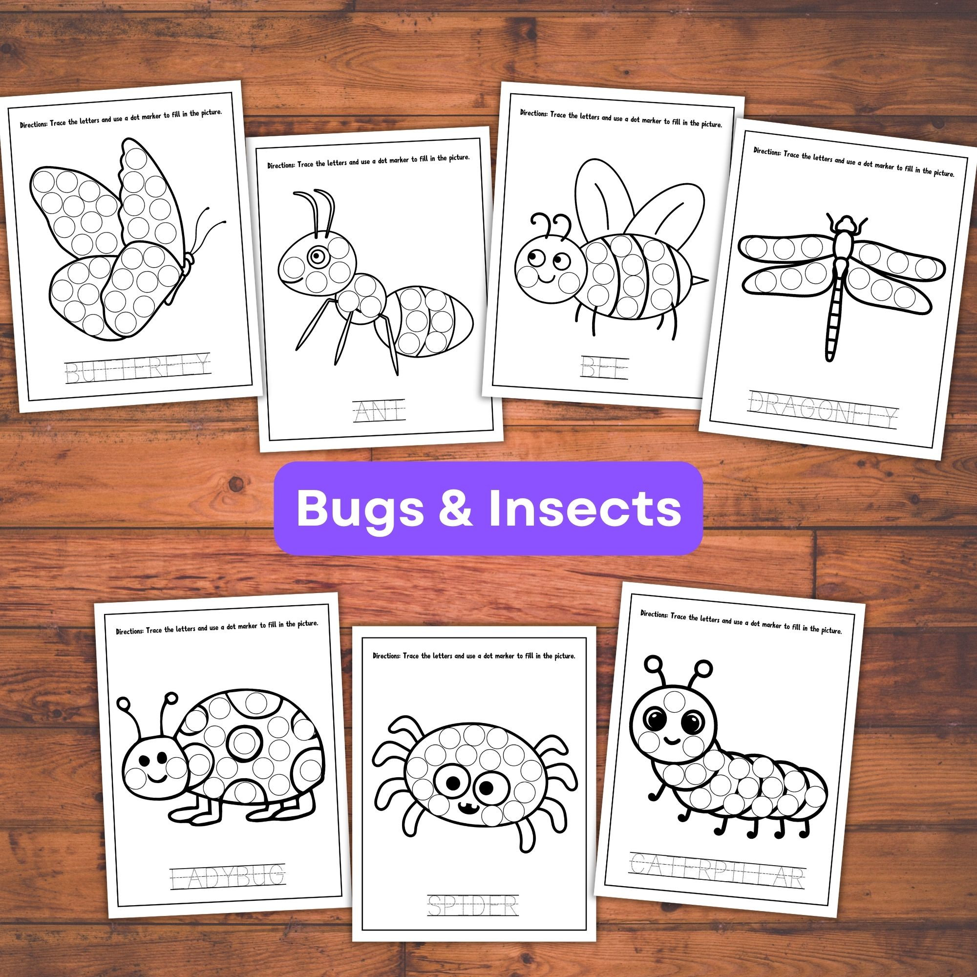 Dot Marker Worksheets Bundle, Homeschool Printable, Printable Preschool ...