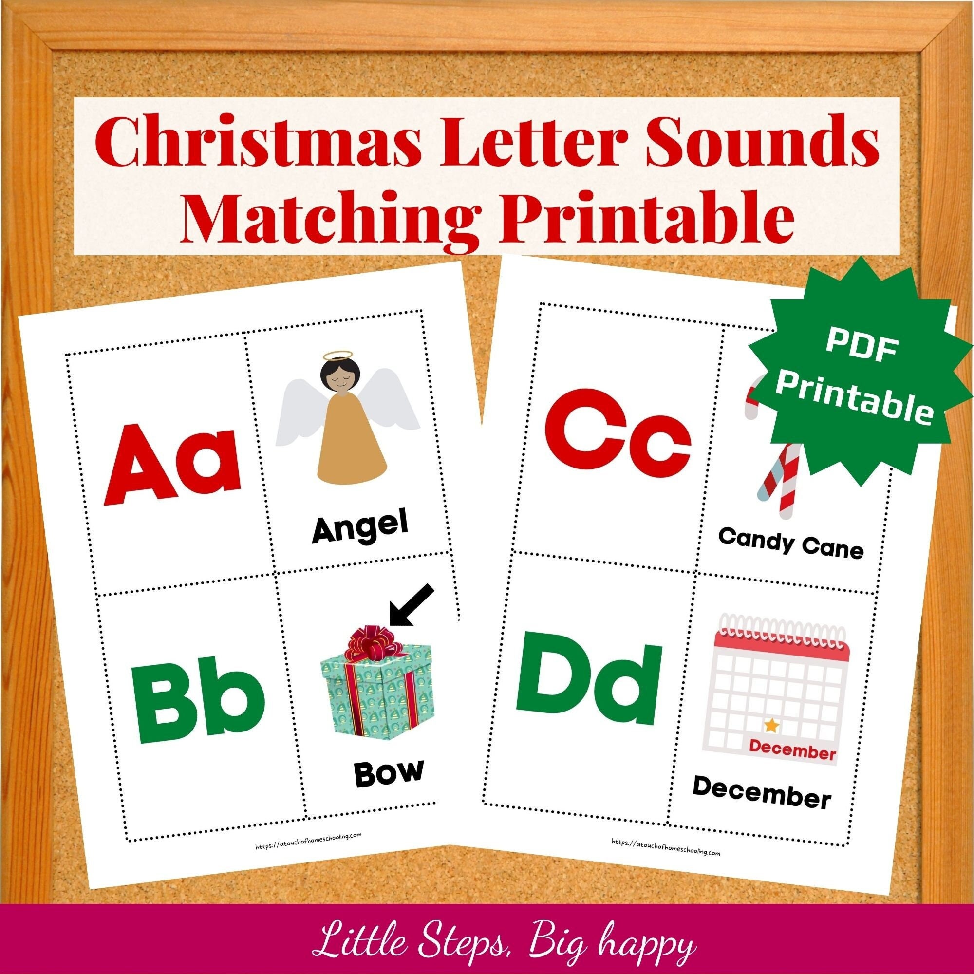 Christmas Letter Sounds Matching Printable | Preschool Printable ...