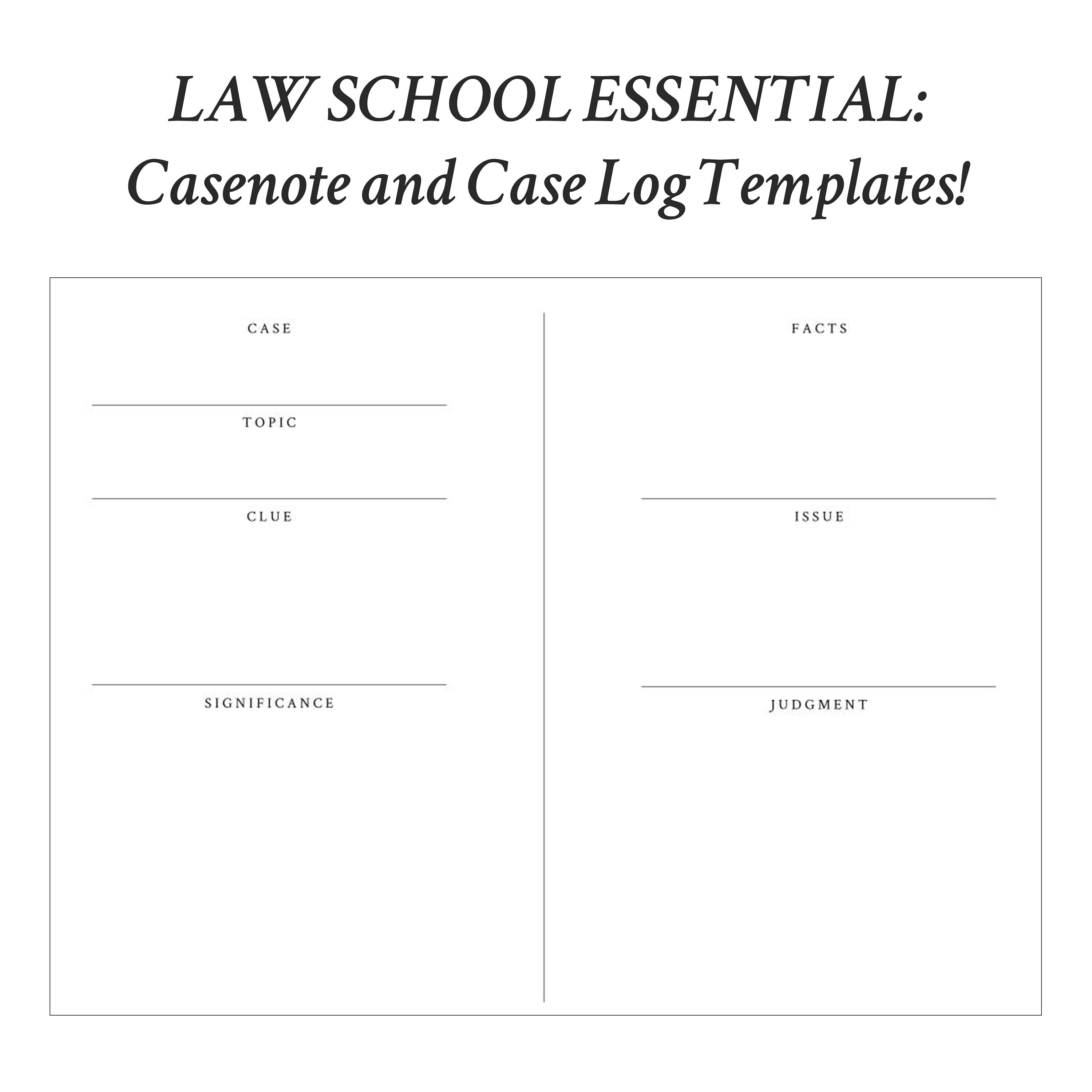 LLB Law Exam Case Note Digital Notebook Template Perfect for - Etsy