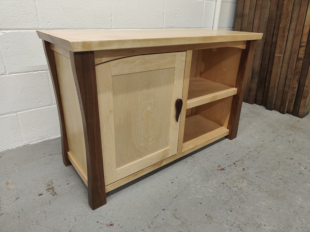 Walnut & Maple Curved Leg Sideboard Custom Sizes Available - Etsy