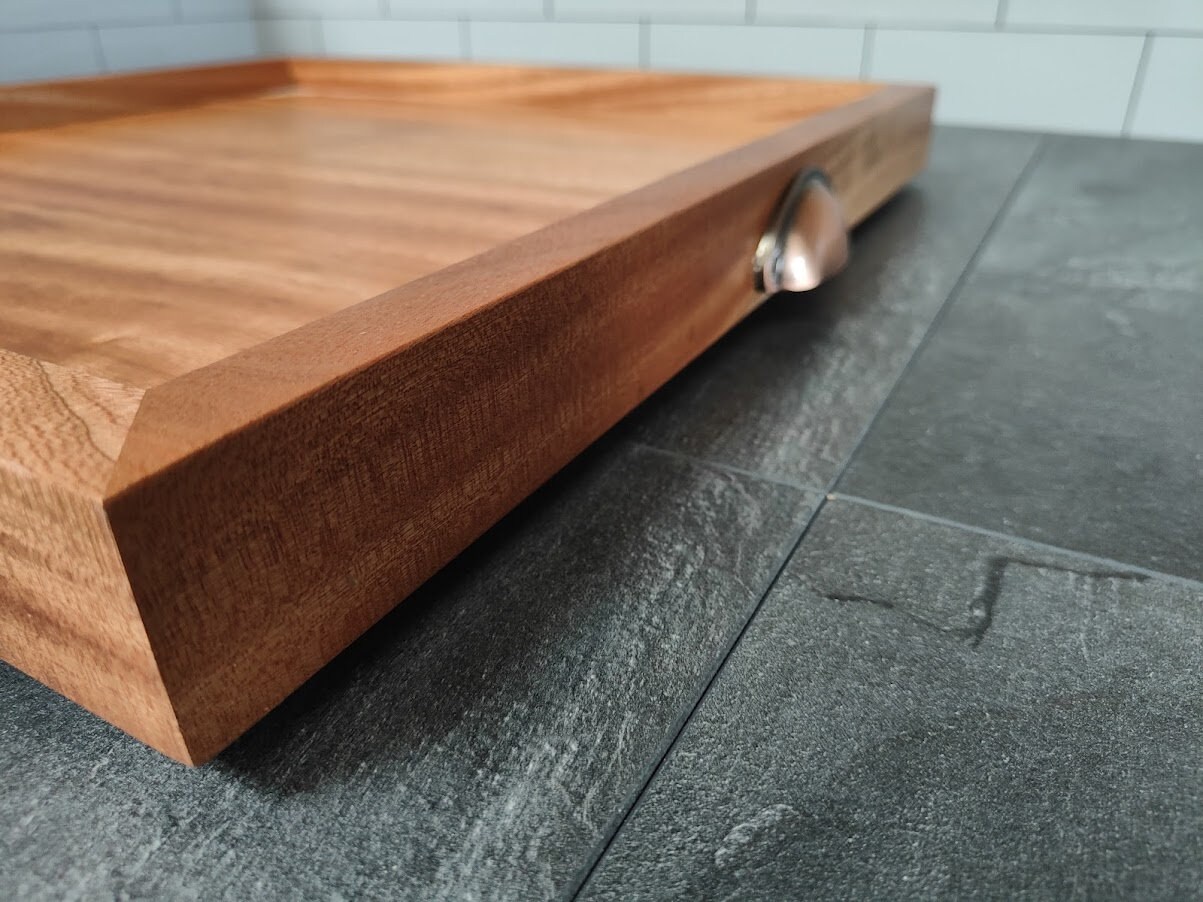 Solid Mahogany Serving Tray Ottoman Tray Footstool Tray - Etsy