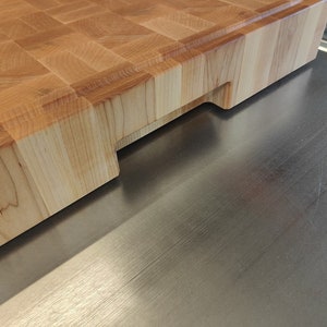Supersize End Grain Maple Chopping Board With Juice Groove & Deep ...