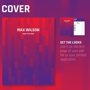 Futuristic and Modern Resume Template for Word and Open Office - Etsy.de