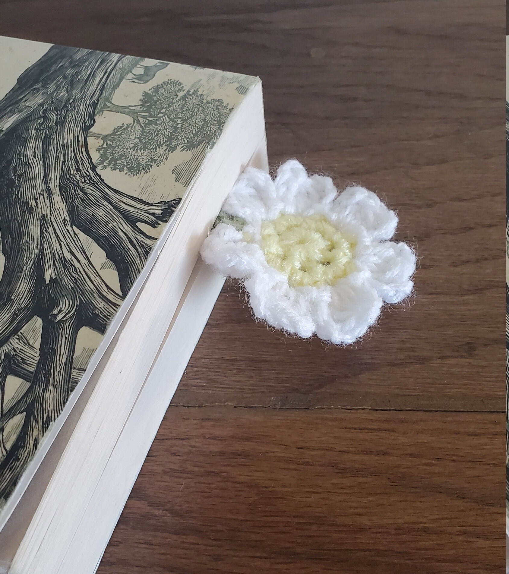 Crochet Daisy Bookmark - Knit Flower Bookmark - Crochet Sunflower ...