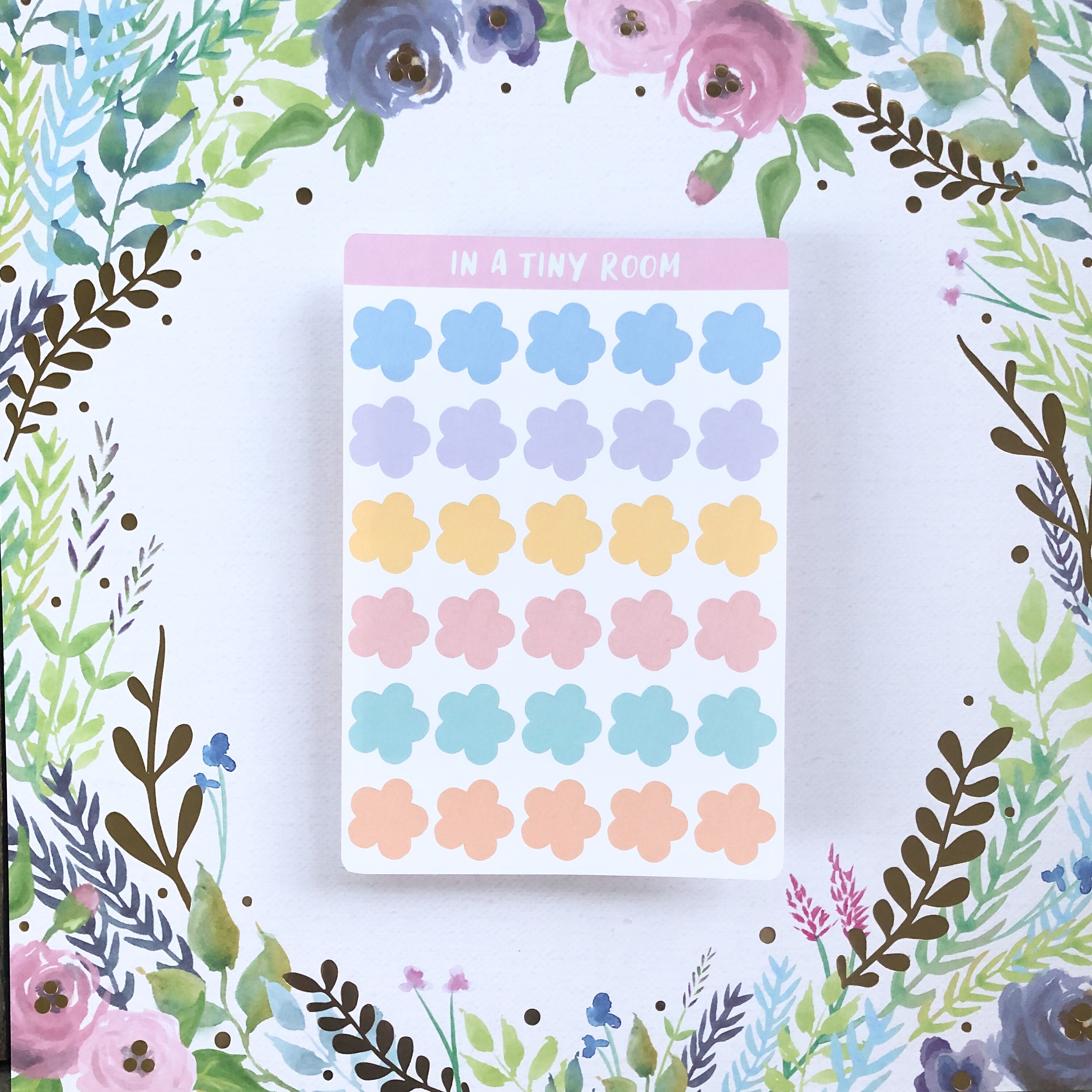 Cute Flower Stickers Polcos Minimal Stationery Stickers Simple Bullet ...