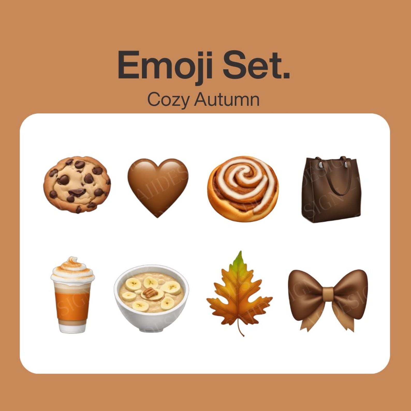 Emojis, Digital Sticker Cozy Autumn Emojis for Ios 18, 40 Autumn Themed ...