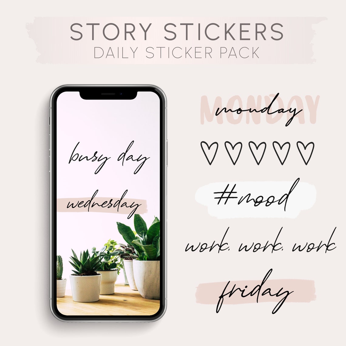 Story Sticker English, Instagram Story Sticker, Daily Story Sticker, 45 ...