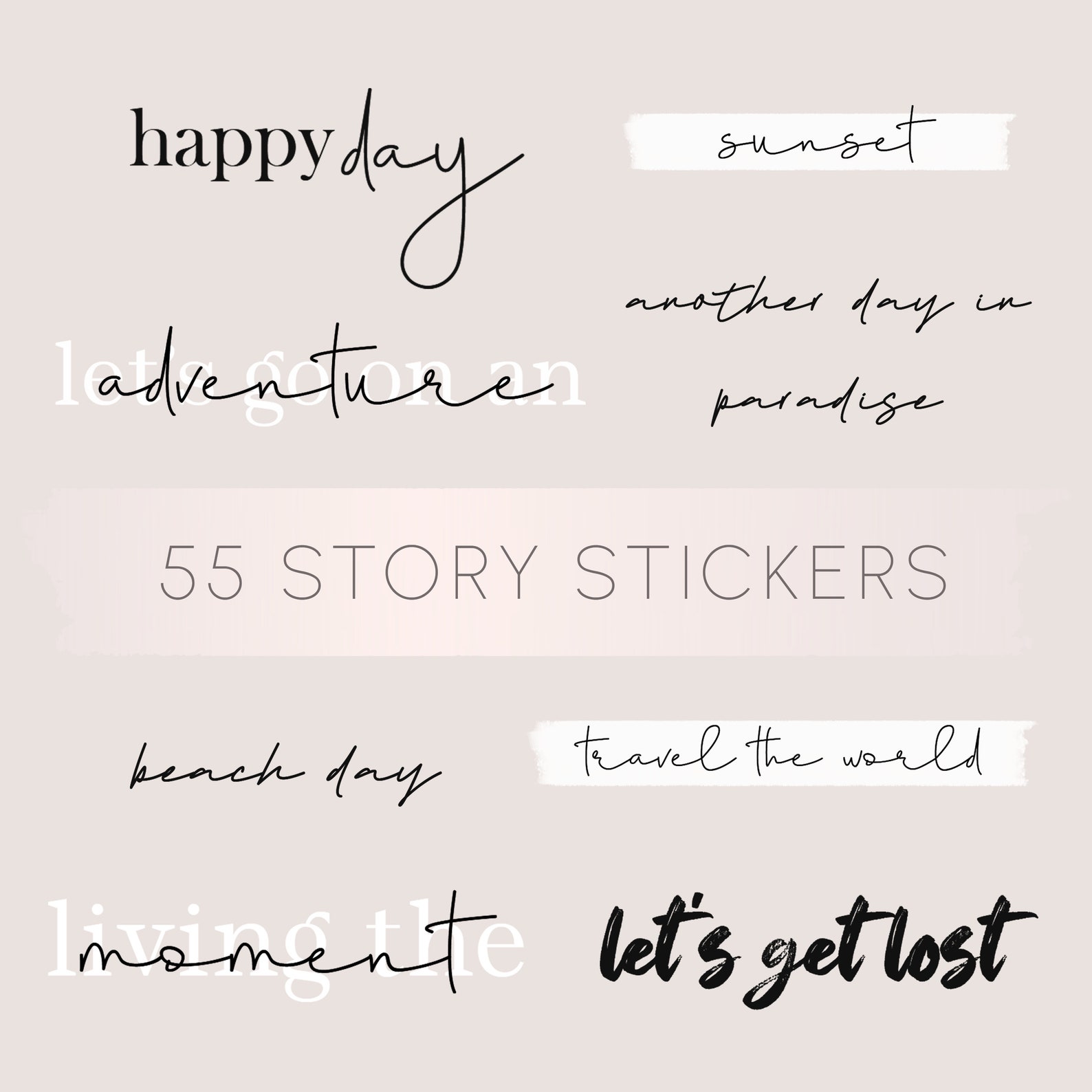 Story Sticker English 55 Instagram Story Sticker Travel - Etsy