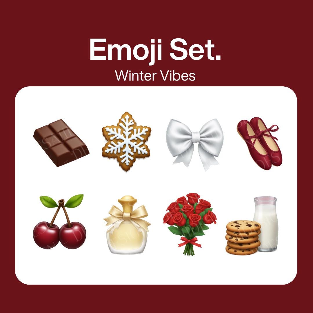 Emoji Sticker, Winter Vibes Emojis for Ios 18, 60 Winter Themed Emoji ...