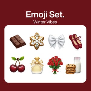 Winter Vibes Emoji Stickers for Ios (digital Download) - Etsy