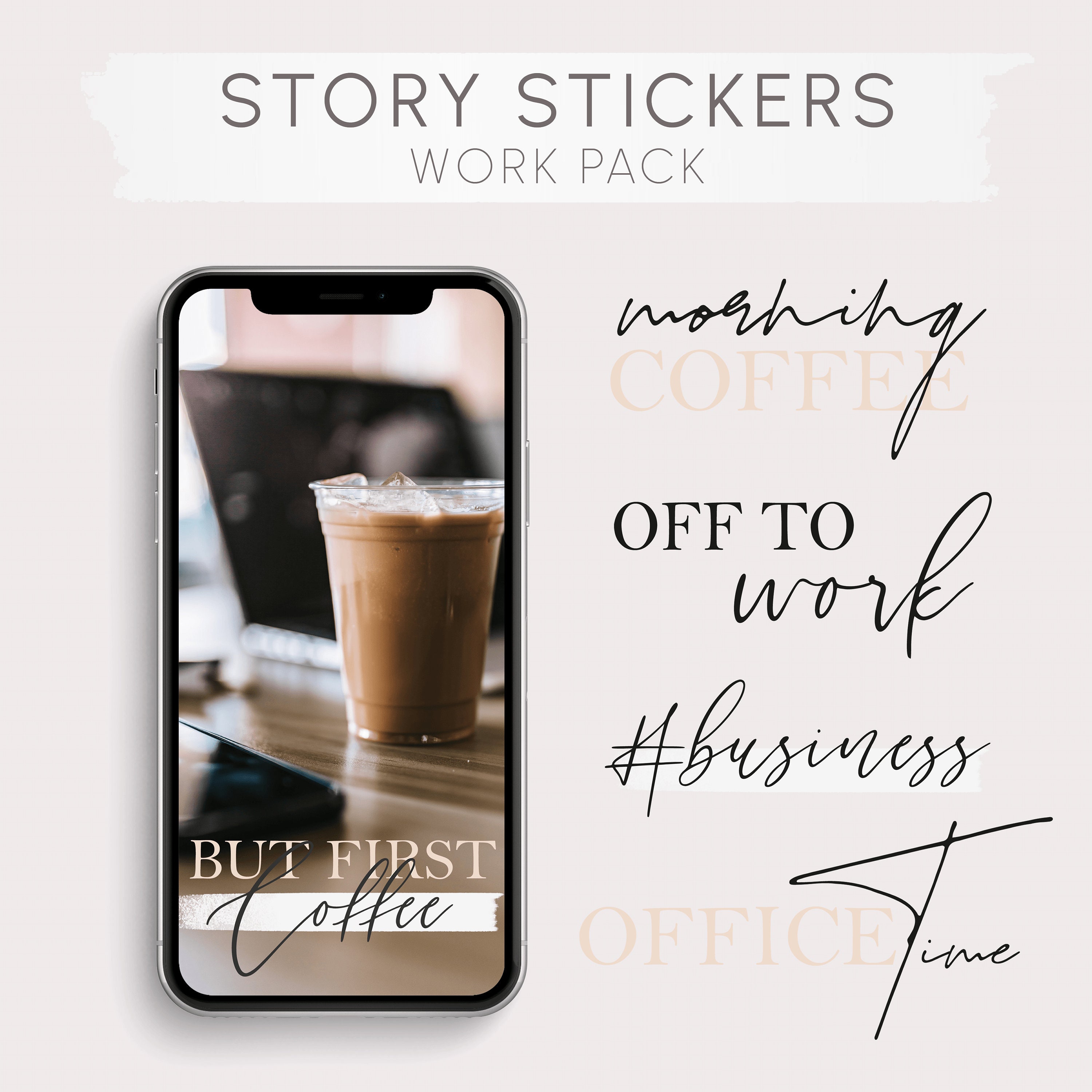 Story Sticker Work, Instagram Story Sticker, Work Pack Sticker, 50 ...