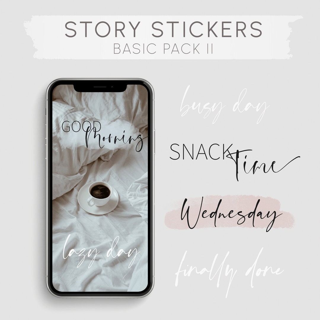 Instagram Story Stickers, Basic Pack II, Daily Words (digital Download ...