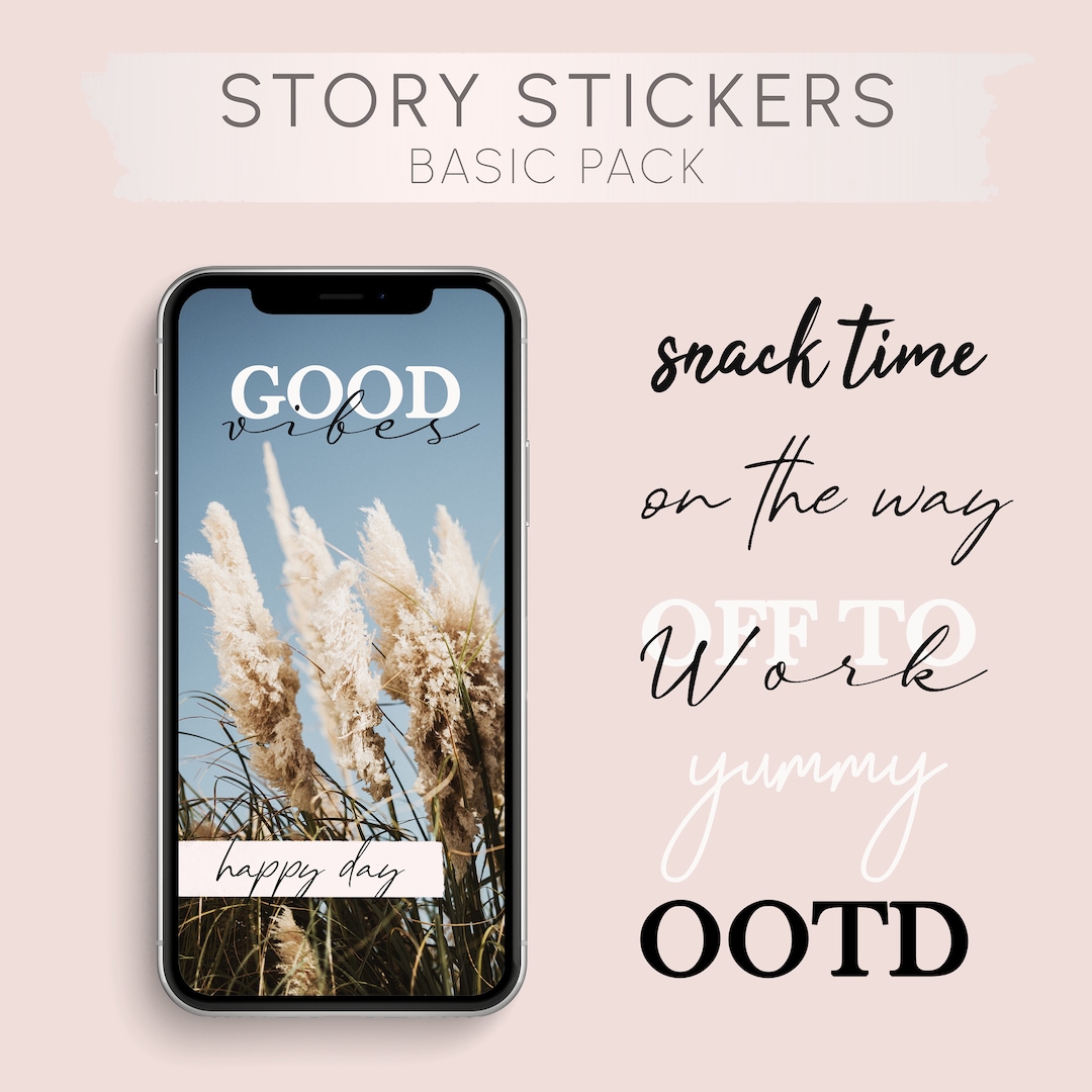 Story Sticker English, Instagram Story Sticker, Basic Story Sticker, 45 ...