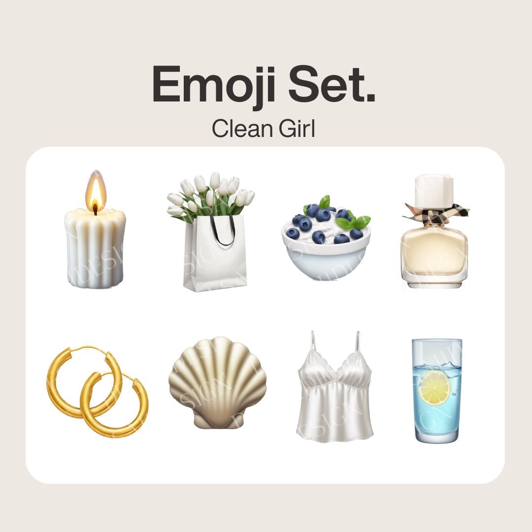 Ios 18 Emojis, Clean Girl Emojis for Ios 18, 40 Clean Girl Themed Emoji ... Ios 18 Emojis, Clean Girl Emojis for Ios 18, 40 Clean Girl Themed Emoji ...