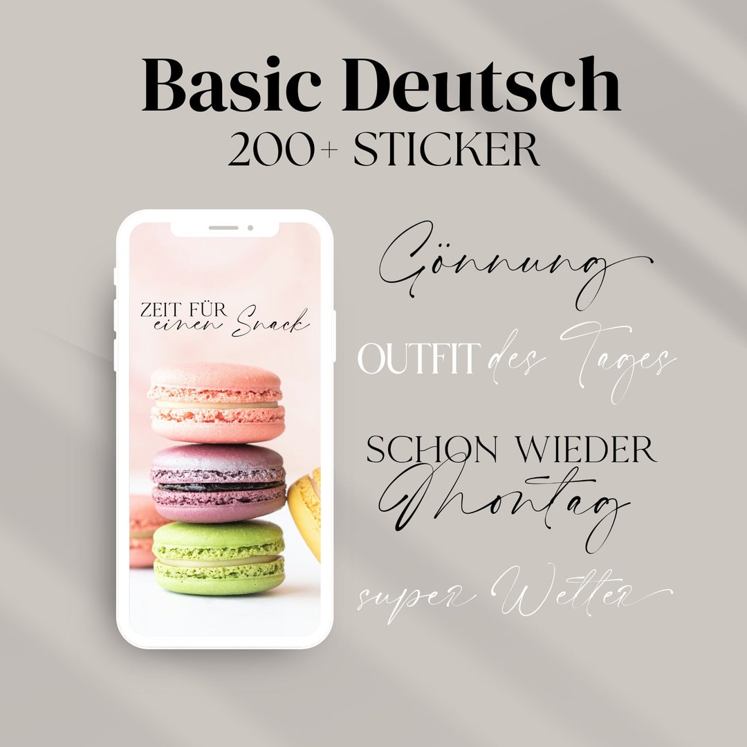 200+ INSTAGRAM BASIC DEUTSCH, Instagram Sticker Deutsch, Sticker ...