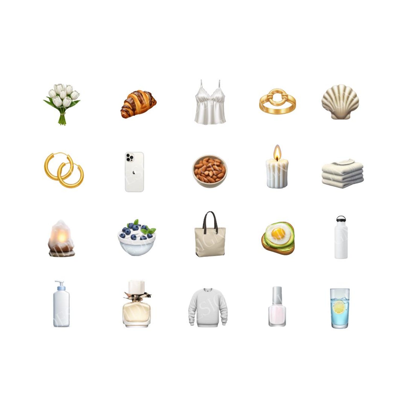 Ios 18 Emojis, Clean Girl Emojis for Ios 18, 40 Clean Girl Themed Emoji ...