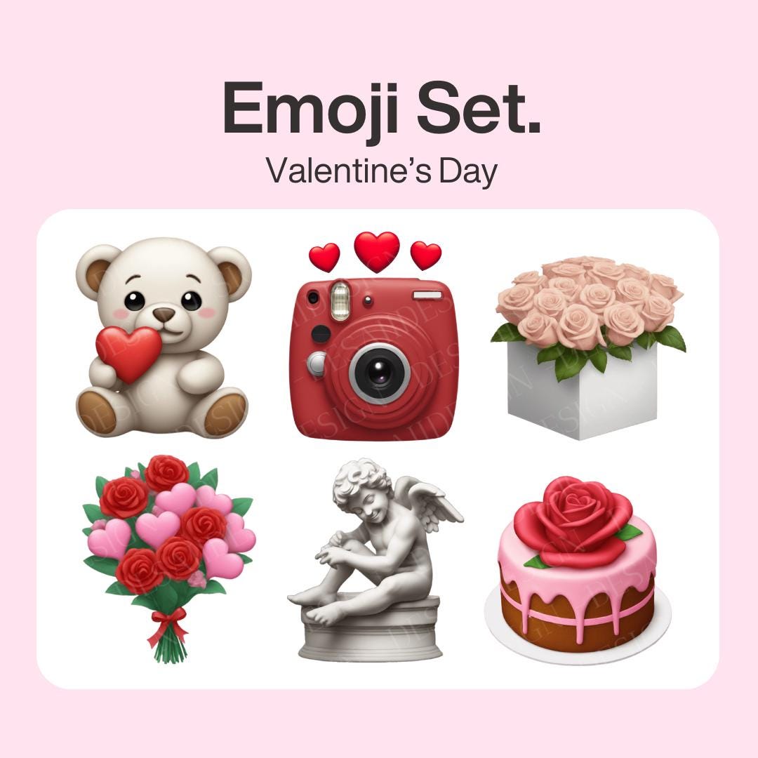 Ios 18 Emojis, Valentine's Day Emojis for Ios 18, 25 Love Themed Emoji ...