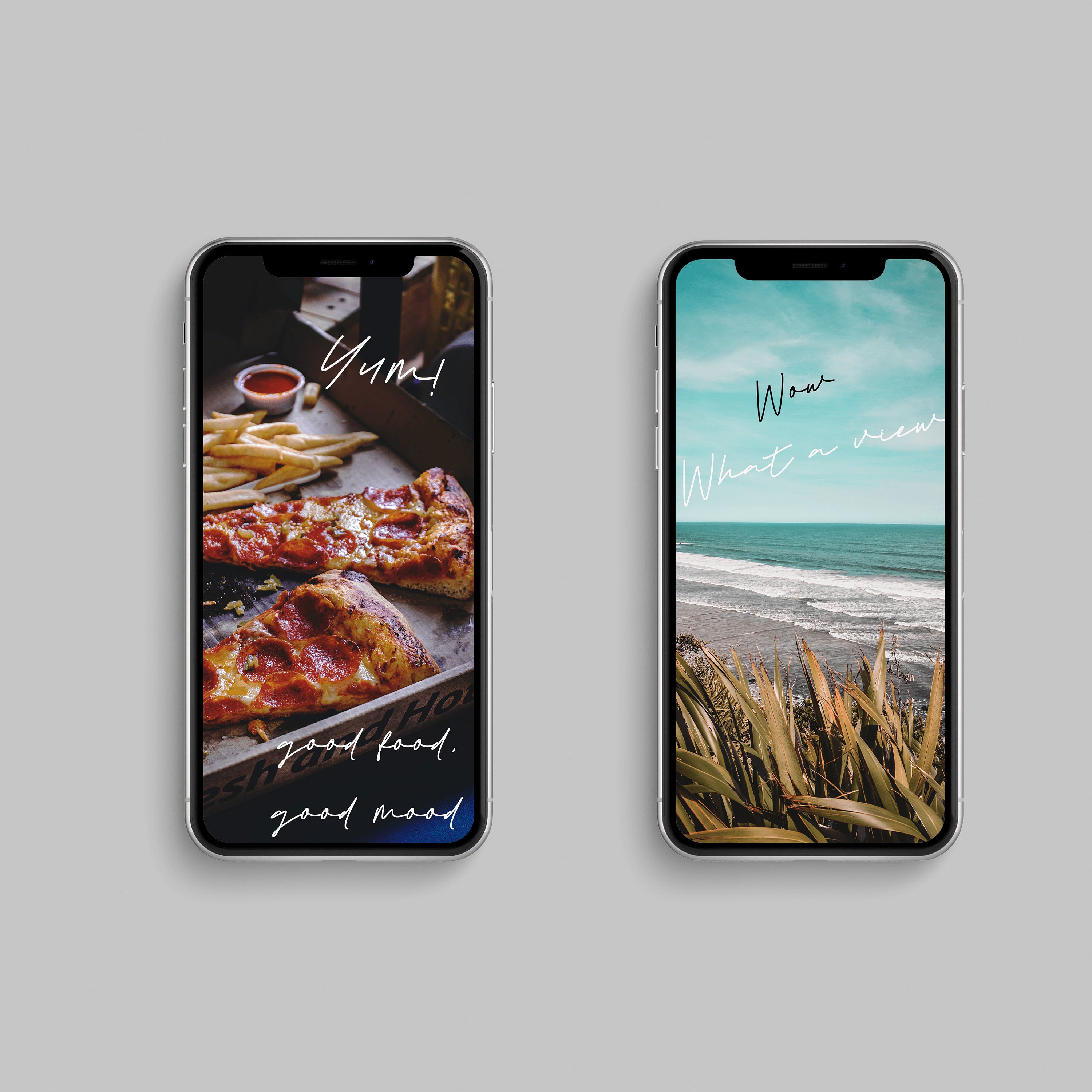 Story Sticker, Instagram Story Sticker, Lettering 45 Black, 45 White ...