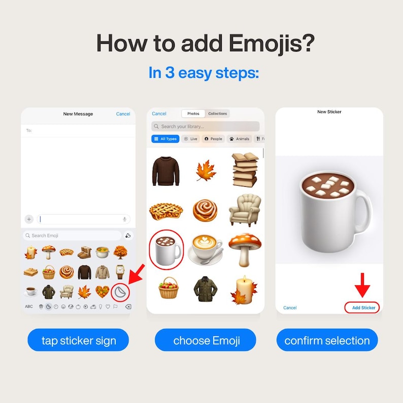 Winter Vibes Emoji Stickers for Ios (digital Download) - Etsy