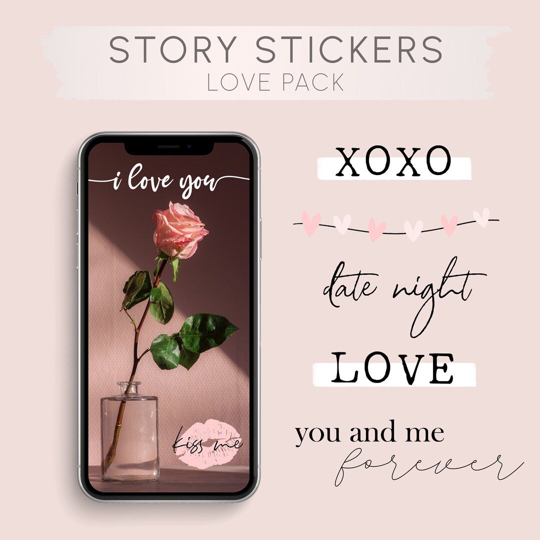 Love Story Stickers, Instagram Story Graphics (digital Download) - Etsy