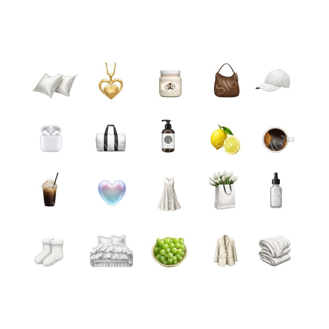 Ios 18 Emojis, Clean Girl Emojis for Ios 18, 40 Clean Girl Themed Emoji ...