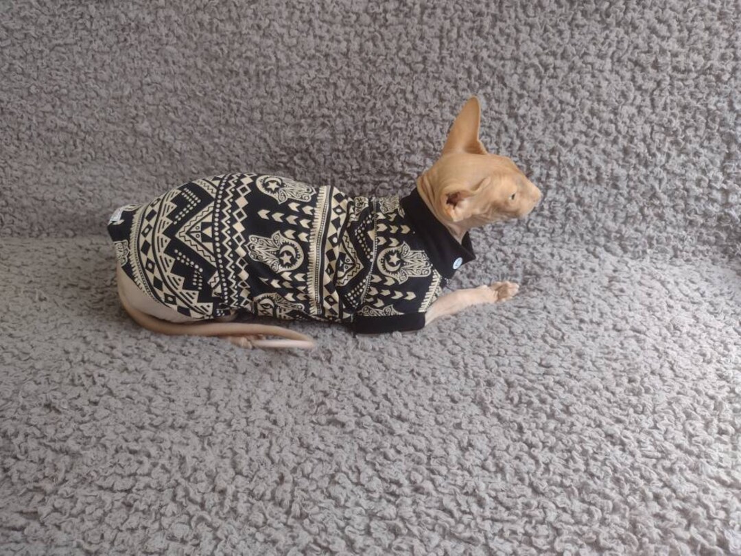 Sphynx Cat Clothes, Bambino Sphynx Clothes, Cotton Jersey Sphynx Cat ...