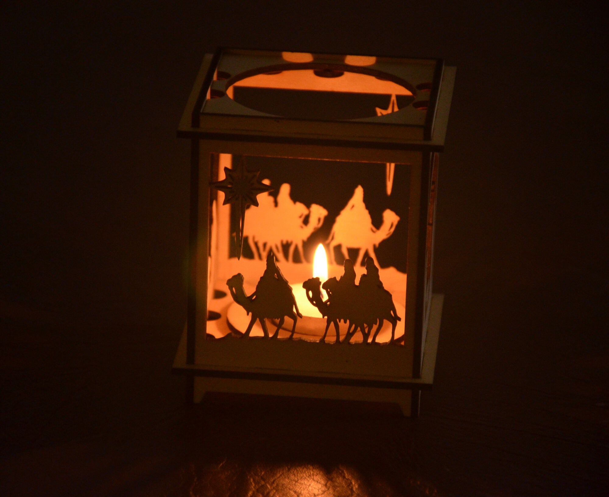 Nativity Candle Holder Glueless Digital Files for Laser Cutting ...